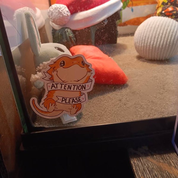 Attention Hog Bearded Dragon Sticker - Etsy