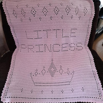Crochet Blanket Pattern Little Princess Filet Blanket PDF, Uk and Us ...