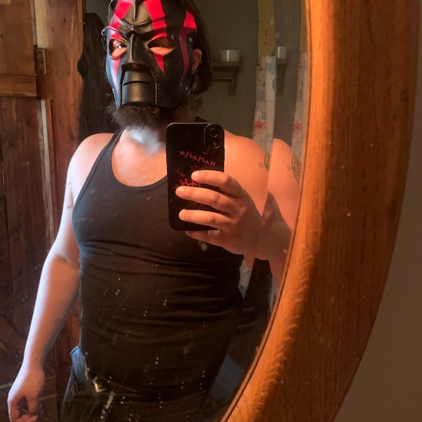 Wrestling Custom 2001 Leather Kane Mask - Etsy