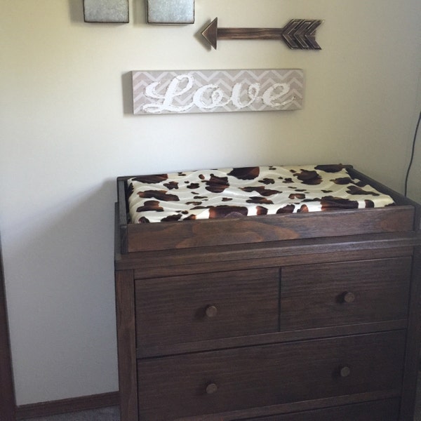 Animal Print Changing Pad Cover Leopard Zebra Giraffe Safari Western ...