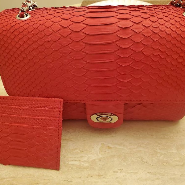 Big Soft Hobo Classy Sport Woman Bag | Purse Genuine Python Skin ...