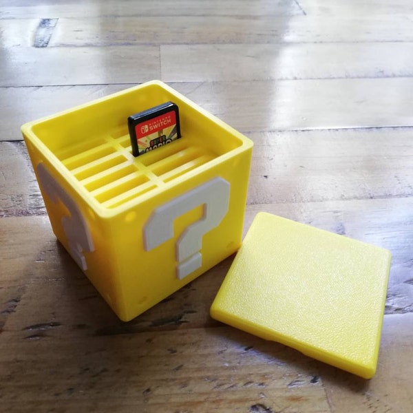 3D Printed Mario Question Block Themed Money Coin Storage Box 2 Sizes ...