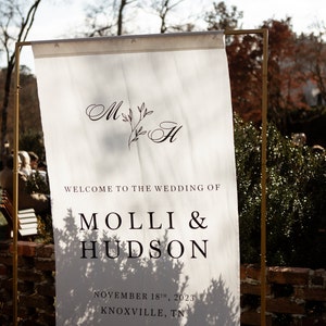 Fabric Linen Welcome Sign Welcome Sign Bridal Shower Sign Wedding ...