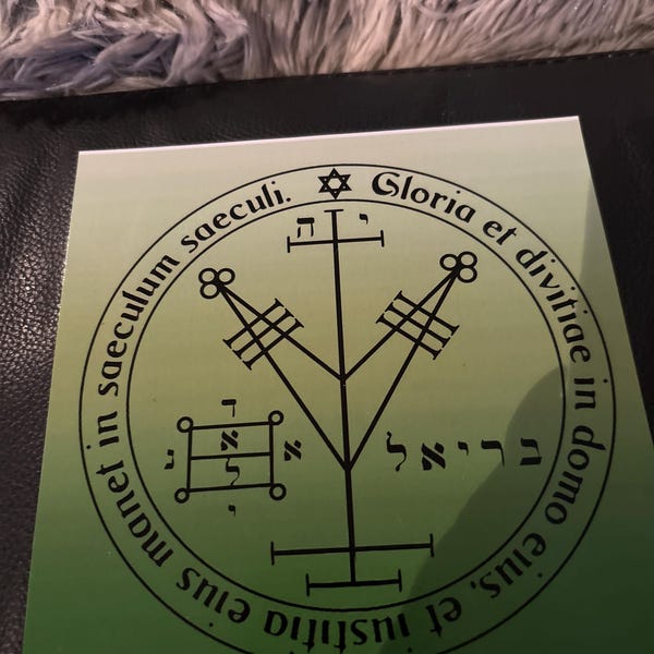 4th Pentacle of Jupiter Sigil Card - Witchcraft/wicca/hoodoo - Etsy