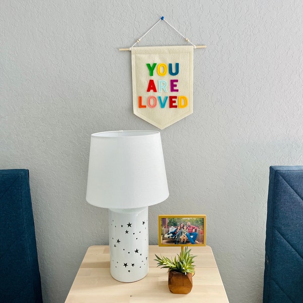 Custom You Are Loved Wall Hanging, Nursery Decor, Love Nursery Sign ...