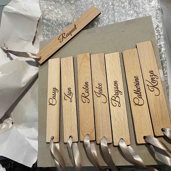 Wedding Favors - Personalized Bookmark Doubles up as Place Card ...