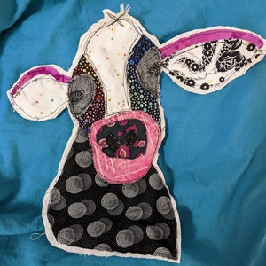 Cow Applique Pattern Daisy a Adorable Scrappy Dairy Farm Animal Scrap ...