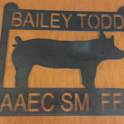 Personalized Pig, Hog Sign. Livestock Show Stalls, Fair Pens, Stock ...