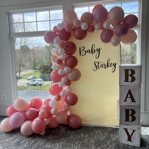 Birthday Backdrop Name Sign, Name Sign for First Birthday Party, Wood ...