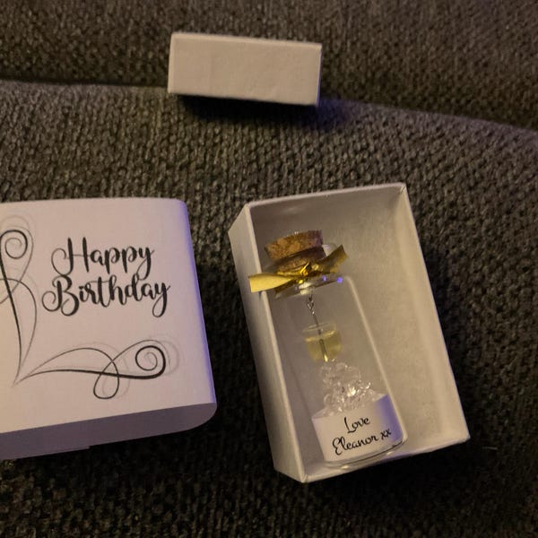 Personalised Happy Birthday Miniature Wine Gift, Happy Birthday Gift ...