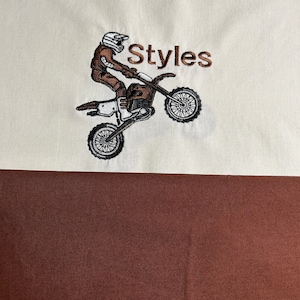 Motocross Rider Machine Embroidery Design. Dirt Bike Embroidery Pattern ...