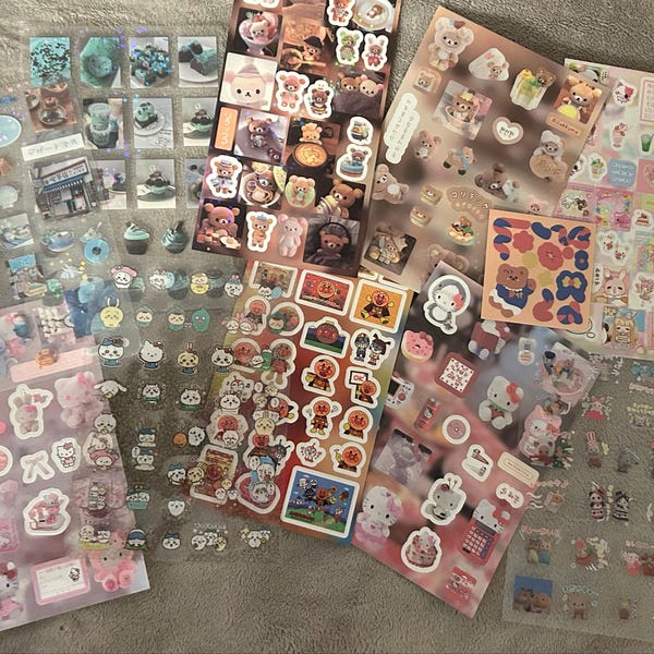 Kawaii Sticker Sheets | Cute Stawberry Sticker Sheets | Kpop Polco Deco ...