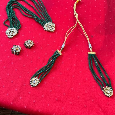 Tyaani Inspired Fine Quality Gold Plated Layered Black Onyx Silver ...