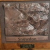 Snowdon Topographical Map in Aged Metal Finish, Relief Map, 3D Map ...