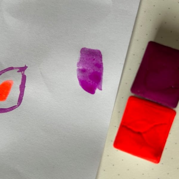 New* FLUORESCENTS Jazper Stardust Handmade Watercolor Half Pan - Etsy