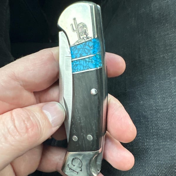 Custom Fixed Blade All Around Camp Knife With Custom Peruvian Walnut ...