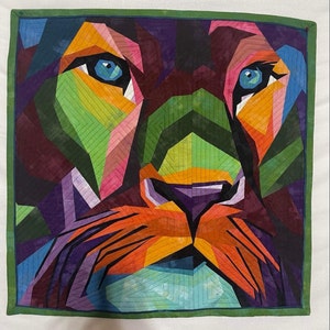 PDF the Heart of a Lion Foundation Paper Piece Pattern Lion Quilt ...