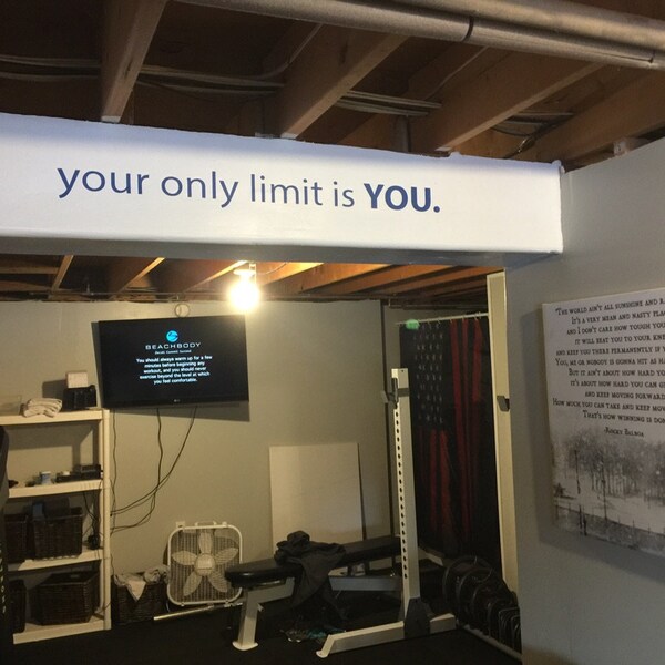 Locker Room Decor, Gym Wall Decal, Your Only Limit is YOU. High School ...
