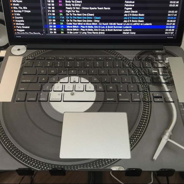 DJ Console MacBook Air Skin | Vinyl Rhythm Theme MacBook Pro Decal ...