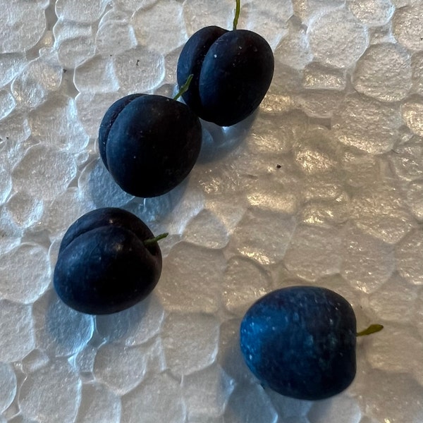 Miniature Plum and Pomegranate for a Dollhouse, 1/12 and 1/6 Scale ...