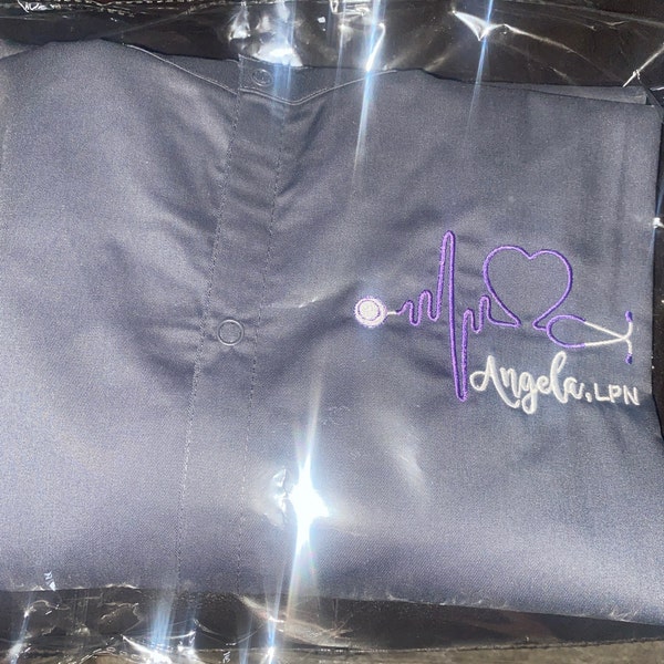 Personalized Scrub Jacket or Scrub Top, Ladies or Unisex Sizing, Custom ...
