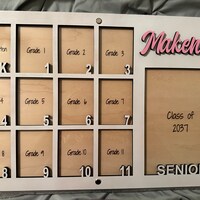 School Years Picture Frame, K-12 Picture Frame, Grade School Picture ...