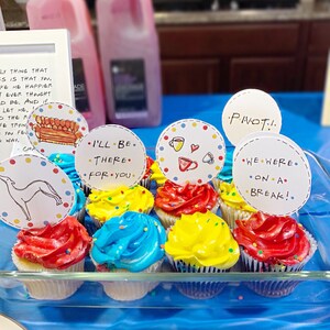 Friends Tv Show Cupcake Toppers, Friends Theme, Friends Birthday ...
