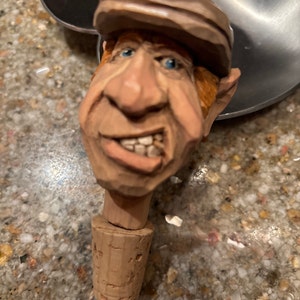 Caricature Carved Sad Face Fridge Magnet - Etsy