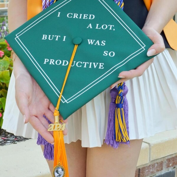 1 Peter 1:6 Graduation Cap Vinyl Decal, Handlettered Modern Calligraphy ...