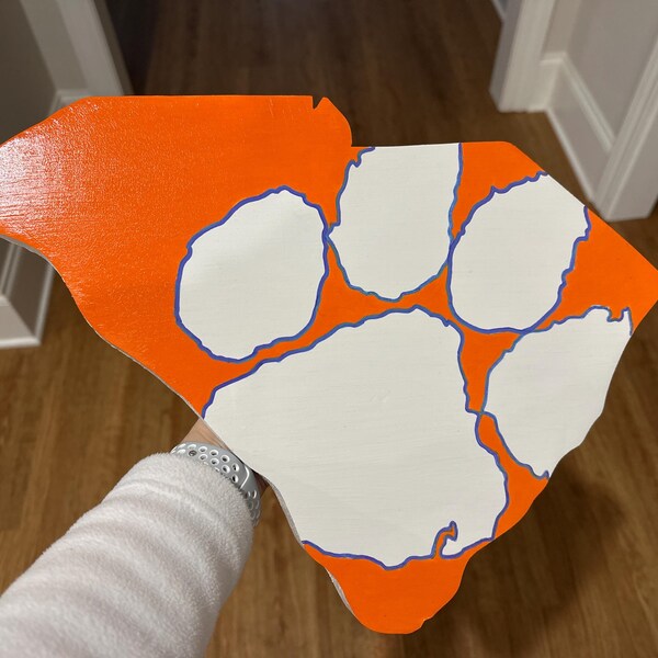 LSU Hand Painted Wooden Sign, Cut Into the Shape of Louisiana. - Etsy