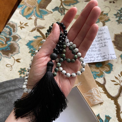 POSITIVE CHANGES Mala Necklace Turquoise Mala Beads Rose - Etsy