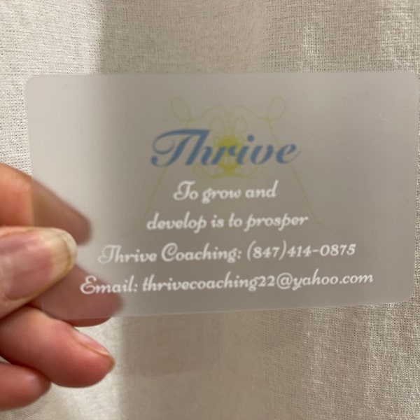 Personalized Business Card, Translucent Business Card, Frosted Boutique ...