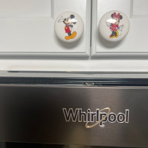 Mickey Minnie Mouse Home Decor Ceramic Knob Kitchen Cabinet Door or Drawer Pull White - Etsy