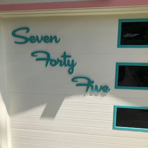 Large Mid Century Cursive House Numbers - Etsy