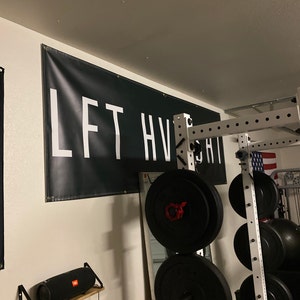 Lift Heavy Banner Motivational Home Gym Decor Large Quote Wall Art ...