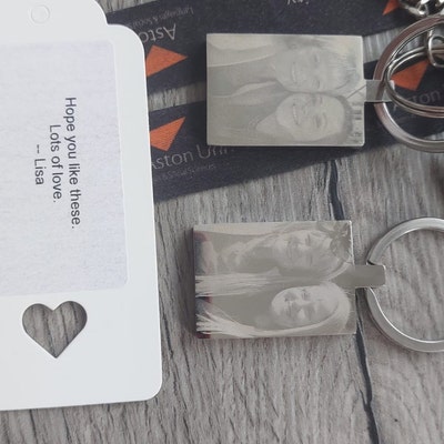 Memorial Gift / in Loving Memory Engraved Photo Keyring Remembrance ...