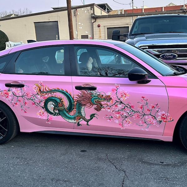 Dragon JDM Samurai Car Decal; Universal Fit Custom Car Decals for All ...