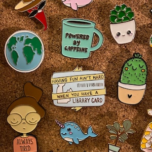 Having Fun Ain't Hard When You Have A Library Card Enamel Pin ...