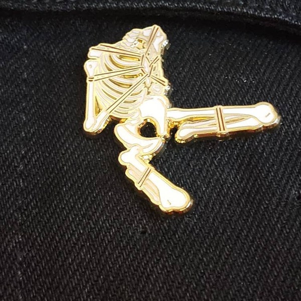 Lewd Shibari Skeleton Gold Enamel Bondage Pins - Etsy