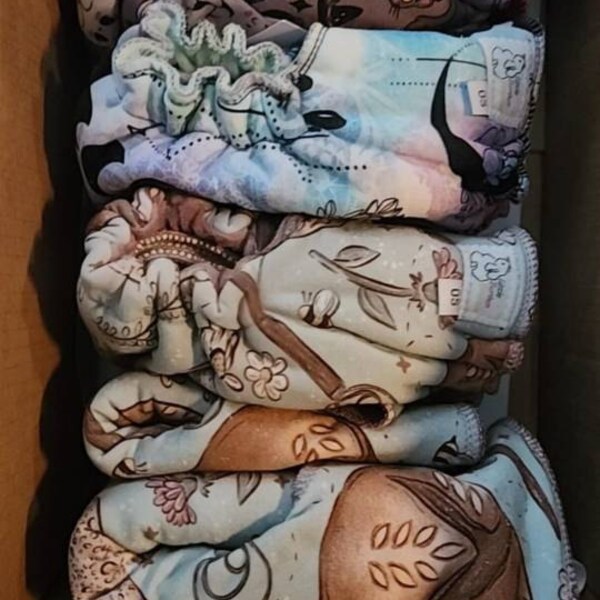 Mushrooms & Daisies LBB OS Ai3 Cloth Diaper Onesize AWJ Inner Handmade ...