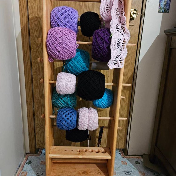 Yarn Holder - 7 Skein Holder - Yarn Rack - Etsy