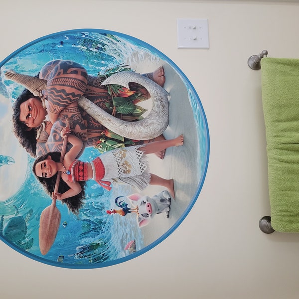 Moana Wall Decal, Moana Art Decor, Moana Decal, Maui Decal, Moana Mural ...