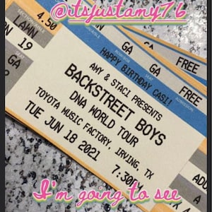 Fake 'ticketmaster' Concert/party Ticket Template - Etsy