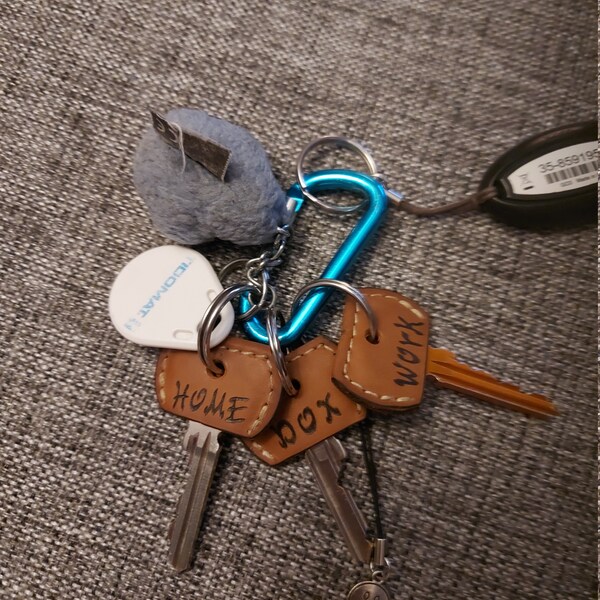 Personalized Set of Three- Leather Key Cover -key Topper -key Cap - Etsy