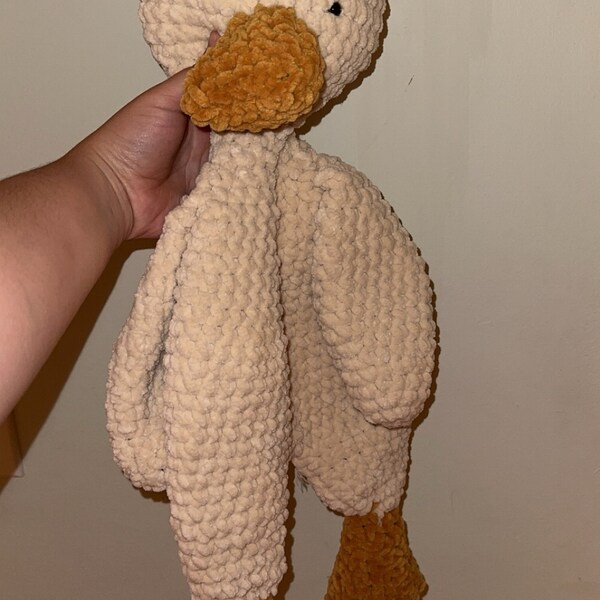 Crochet Duck Snuggler Pattern, Duck Lovey, Comforter Toy, Baby Security ...