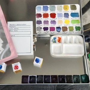 Ceramic Watercolor Palette With Gold Design Handmade Ceramic Palette ...