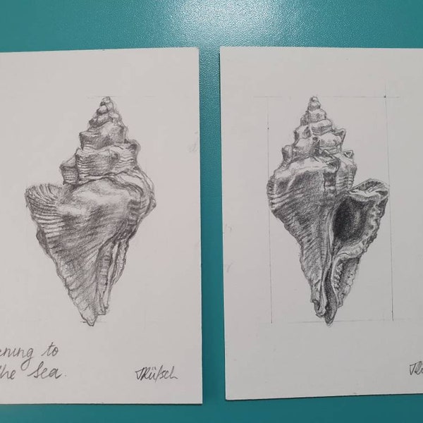 Original Intaglio Print, Shell Artwork, Beach Art, Printmaking - Etsy