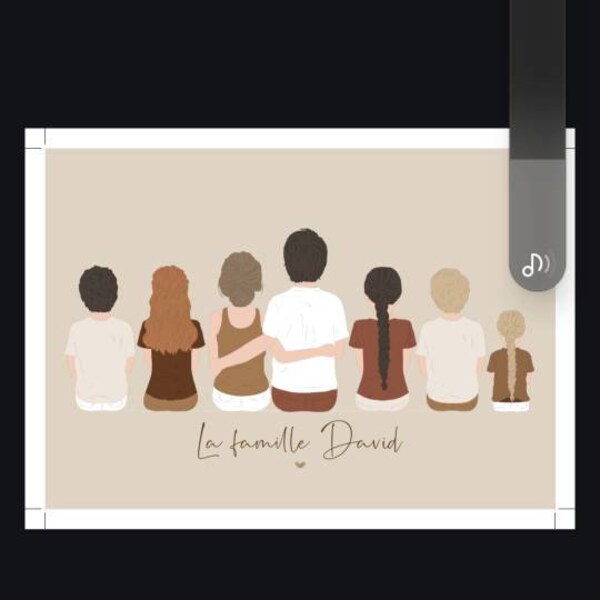 Personalized Family Poster, Family Portrait Drawing, Family Name Print ...
