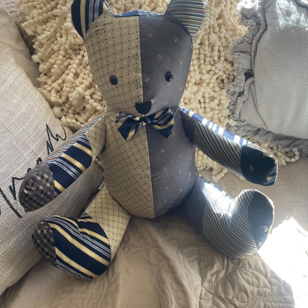 Memory Bear With Vest - Etsy