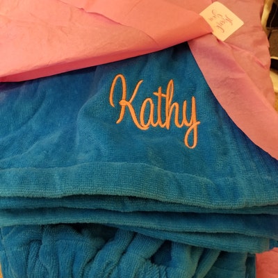 Monogrammed Terry Spa Wrap-bridesmaid Gift-graduation Gift-bachelorette ...